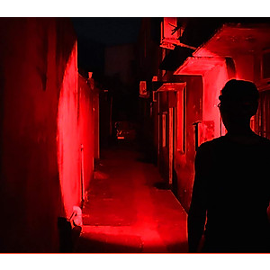 RaySoar 4 Pack Red Light Flashlight, 3 Modes Red LDE Flashlight Red Flashlight for Astronomy, Night Observation and Outdoor Activities