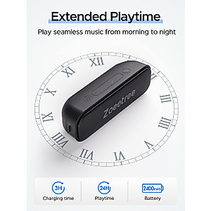 Maoifaec 20W Wireless Bluetooth Speaker, Portable Bluetooth Speaker 5.0 with 24H Playtime, Multi-Color LED Lights, IPX7 Waterproof Bluetooth Speaker for Party, Shower, Outdoor, Travel