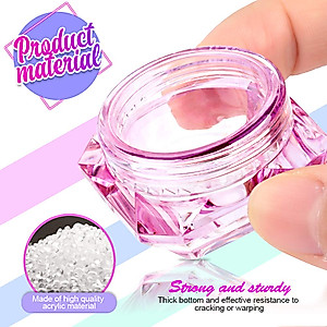 40Pcs Cosmetic Containers, HNYYZL 3 Gram Sample Empty Container Plastic Travel Pot Jar, for Eye Shadow Nails Powder Jewelry Earrings Lotion Cream Sample Make-up Storage(8 Colors, 3ML)