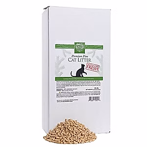 Small Pet Select Premium Pine Pelleted Cat Litter, 100% All Natural Pellet Kitty Litter, Non Clumping Non Tracking Low Dust Litter Meant for Use with Sifting Litter Box, Made in USA, 25 lbs