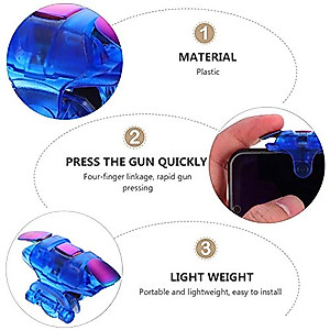 Mikikit Mobile Game Controller Trigger Joycon Accessories 2pcs Game Triggers Game Controller Trigger Gaming Trigger Gamepad Trigger Phone Triggers Phone Metal Nativity