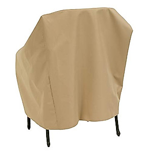 Modern Leisure Basics Patio Chair Cover - Weather-Resistant Fabric - Furniture Protection Perfect for Patio, Deck, and Porch - 27" L x 34" W x 31" H - Khaki