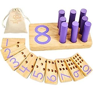 Counting Peg Board | Montessori Math and Numbers for Kids | Wooden Math Manipulatives Materials