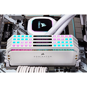 Corsair Dominator Platinum RGB DDR4 16GB (2x8GB) 3600MHz C18 Desktop Memory (12 Ultra-Bright CAPELLIX RGB LEDs, Patented DHX Cooling, Wide Compatibility, Intel XMP 2.0) White