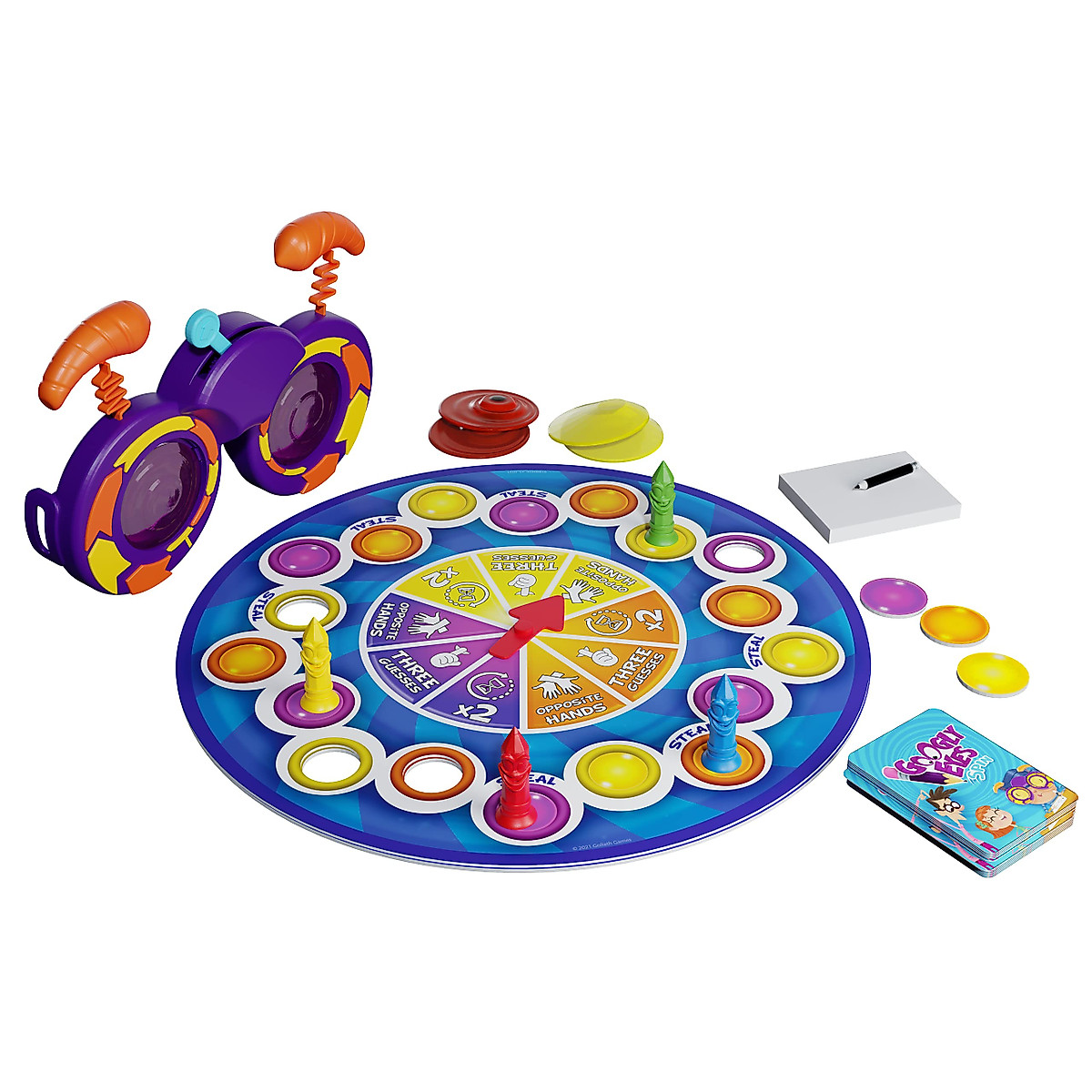 Googly Eyes Spin - The Classic Googly Eyes Family Drawing Game with Crazy, Vision-Altering Spinning Glasses by Goliath, Multi Color