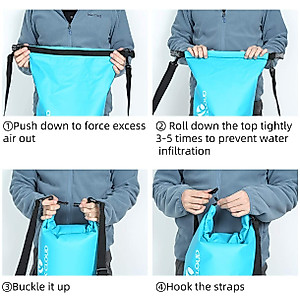 ROCK CLOUD Dry Bag Waterproof 40L Dry Sack for Kayaking Rafting Boating Beach Surfing Swimming Canoe Camping Hiking Fishing Ski, Yellow