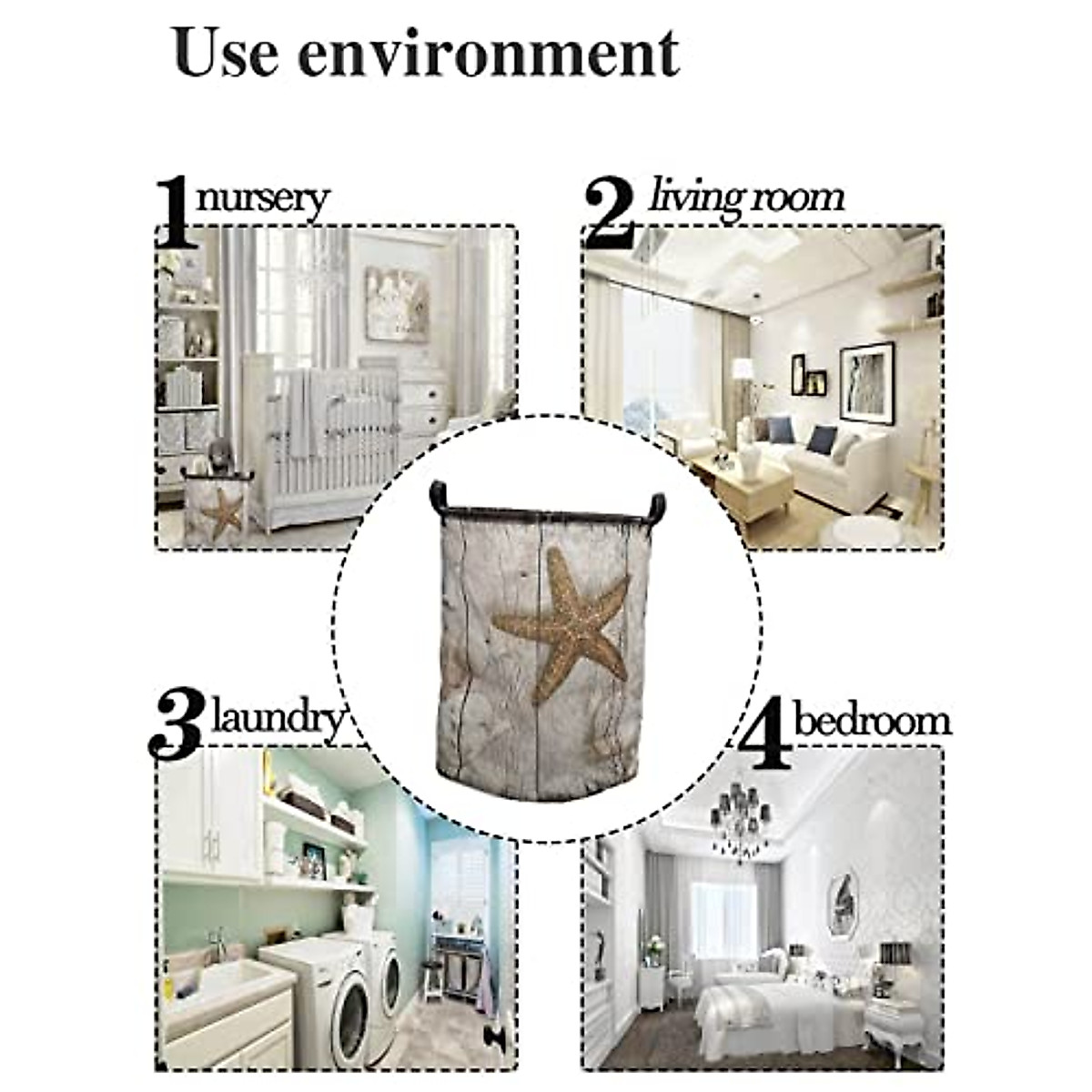 Round Waterproof Fabric Lightweight Storage Basket, Foldable Storage Box for Dirty Clothes, Laundry Basket for Boys and Girls, Suitable for College Dorm, Bedroom, Toy Nursery Kids Clothes Basket