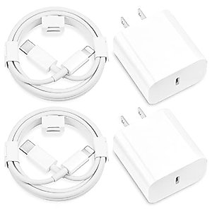 iPhone Fast Charger,【Apple MFi Certified】 2Pack 20W Type C Fast Charging Block with 6FT USB C to Lightning Cable Cord Compatible with iPhone 14/13/12/11/Pro/Pro Max/11/Xs Max/XR/X,iPad