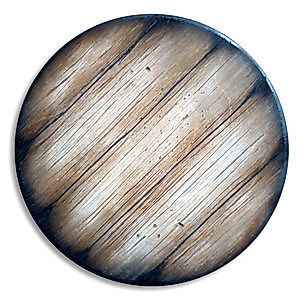 Round Table Top Inspired by Old Wine, Whiskey & Beer Barrels, Size 16/20/24/30/36/40/42/46 Inch, Living Room Bar Kitchen Patio Wood Furniture, Antique Look, Handmade Aged Rustic Table