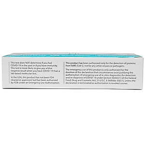 Flowflex COVID-19 Antigen Home Test kit, 1 Pack, 1 Tests Total. FDA EUA Authorized OTC at-Home Self-Test, Non-invasive Nasal Swab, Easy to Use and No Discomfort, Results in 15 Minutes