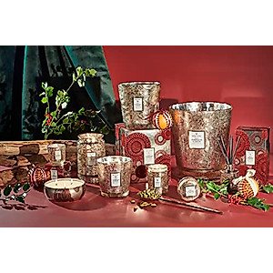 Voluspa Gilt Pomander & Hinoki Candle | 3 Wick Tin | 12 Oz. | 40 Hr. Burn Time | All Natural Wicks and Coconut Wax for Clean Burning | Vegan