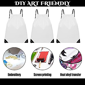 RLGPBON 12/24/48 Pack Drawstring Backpack Bulk Sport Bags Cinch Sack with String DIY Gym Sports Sackpack for Women Men