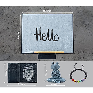 Buddha Zen Board Zen Meditation Board Inkless Drawing Board Ideal Buddha Frog Sculpture Relaxation Gifts for Women Or Men Cool Japanese Gifts
