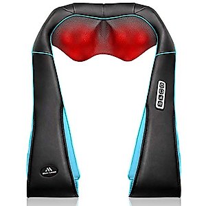 Massager with Heat - Deep Tissue Kneading Electric Back Massage for Neck, Back, Shoulder, Waist, Foot - Shiatsu Full Body Massage, Relax Gift for Her/Him/Friend/Dad/Mom