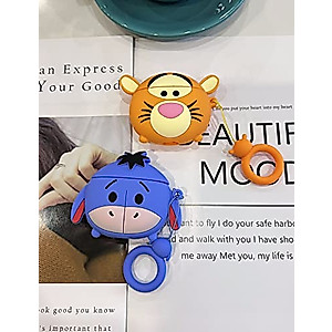 Cartoon Case for Apple AirPods 2/1 AirPods Case Adorable Cover 3D Protective Cases Shockproof Silicone Shell Anti-Fall Cover for AirPods Charging Cute Case (AirPods 2/1, Cute Donkey)