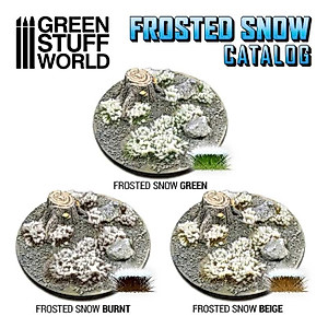 Green Stuff World for Models and Miniatures Shrubs Tufts 6mm Frosted Snow – Burnt 11787