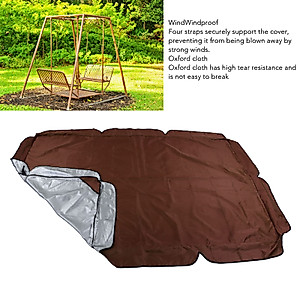 Mokylor Swing Chair Canopy Replacement, 74x 52 in Oxford Outdoor Swing Canopy Silver Coated, Waterproof Swing Chair Top Cover for Outdoor Garden Patio Yard Park Porch Seat Furniture(Coffee)