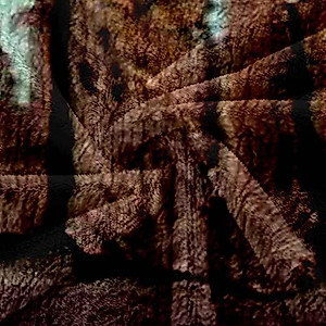 NARBOR Soft Fleece Throw Blanket - Fluffy Microfiber Solid Blankets for Bed and Couch Double/Single Size - 59X79Inch Blue, Wooden Door Printed Flannel Blanket for Bed, Couch and Sofa