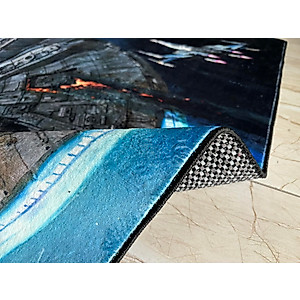 Millenium Falcon Rug, Starwars Rug, Boy Room Rug, Fantastic Rug, Home Decor Rug, Area Rug, Soft Rug cv465.1 (23”x31”)=60x80cm=1.9 ft x2.6 ft