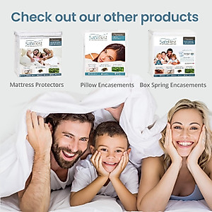 SafeRest Zippered Mattress Protector - Premium 9-12 Inch Waterproof Mattress Cover for Bed - Breathable & Noiseless Washable Mattress Encasement - Queen