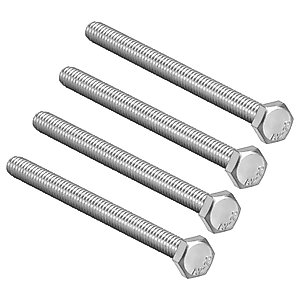 uxcell M8x130mm Hex Bolts 304 Stainless Steel Hexagon Screw Bolt 4pcs