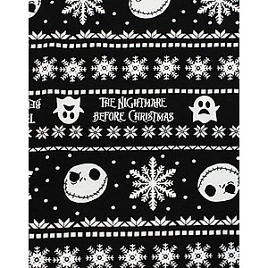 Disney The Nightmare Before Christmas Loungepants For Men | Adults Jack Skellington Pajama Trousers | Black PJ Bottoms