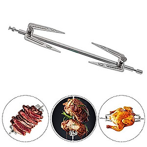 SENTOP Stainless Steel Air Fryer Fork, Roast Chicken Fork Fish Meat Grilling Fork, Air Fryer Accessories Grill Fork for BBQ Home Kitchen Outdoor Camping