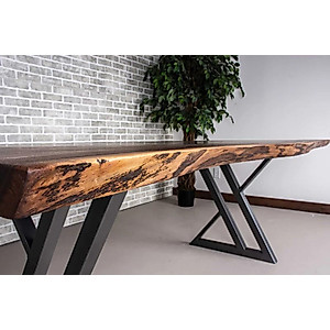 Live Edge Dining Table Epoxy Dining Table Living Room Table for 2, 4, 6, 8 Resin Coffee Table Epoxy Table Top End Table Bar Counter Wall Art Home Décor (without Stand, 36 x 20 Inches)