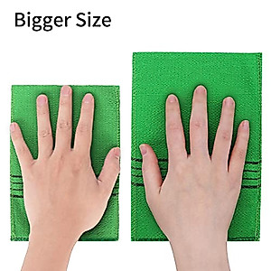 Molain 8Pcs Asian Exfoliating Bath Washcloth Large Size Korean Exfoliating Mitt Reusable Premium Viscose Rayon Exfoliating Shower Towel Body Scrub Bath Sponges