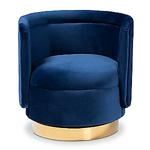 Baxton Studio Chairs, Royal Blue/Gold