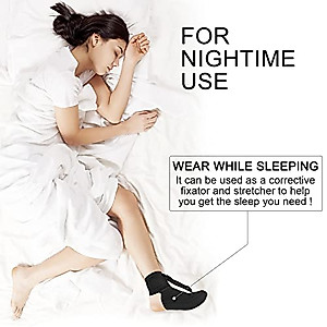 OneBrace Breathable Plantar Fasciitis Night Splint Sock - Soft Stretching Boot Splint for Aching Feet & Heel Relief，Achilles Tendonitis Foot Support Brace for Right or Left Foot（S）