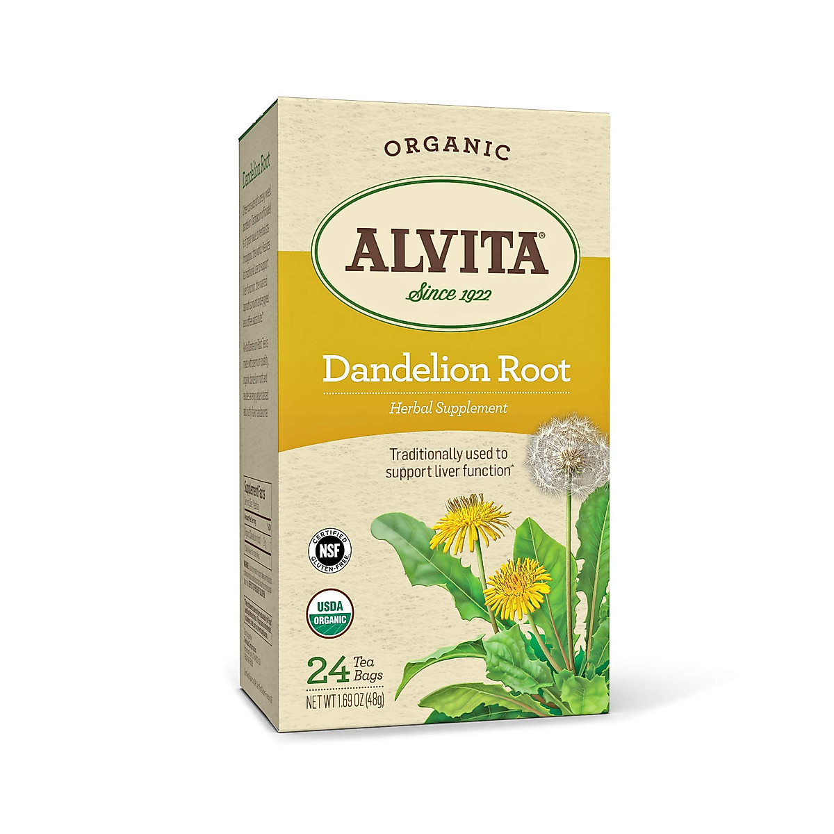 Alvita Organic Hibiscus Herbal Tea - Made with Premium Quality Organic Hibiscus Calyces, with Refreshing Tart Flavor and Floral Aroma, 24 Tea Bags
