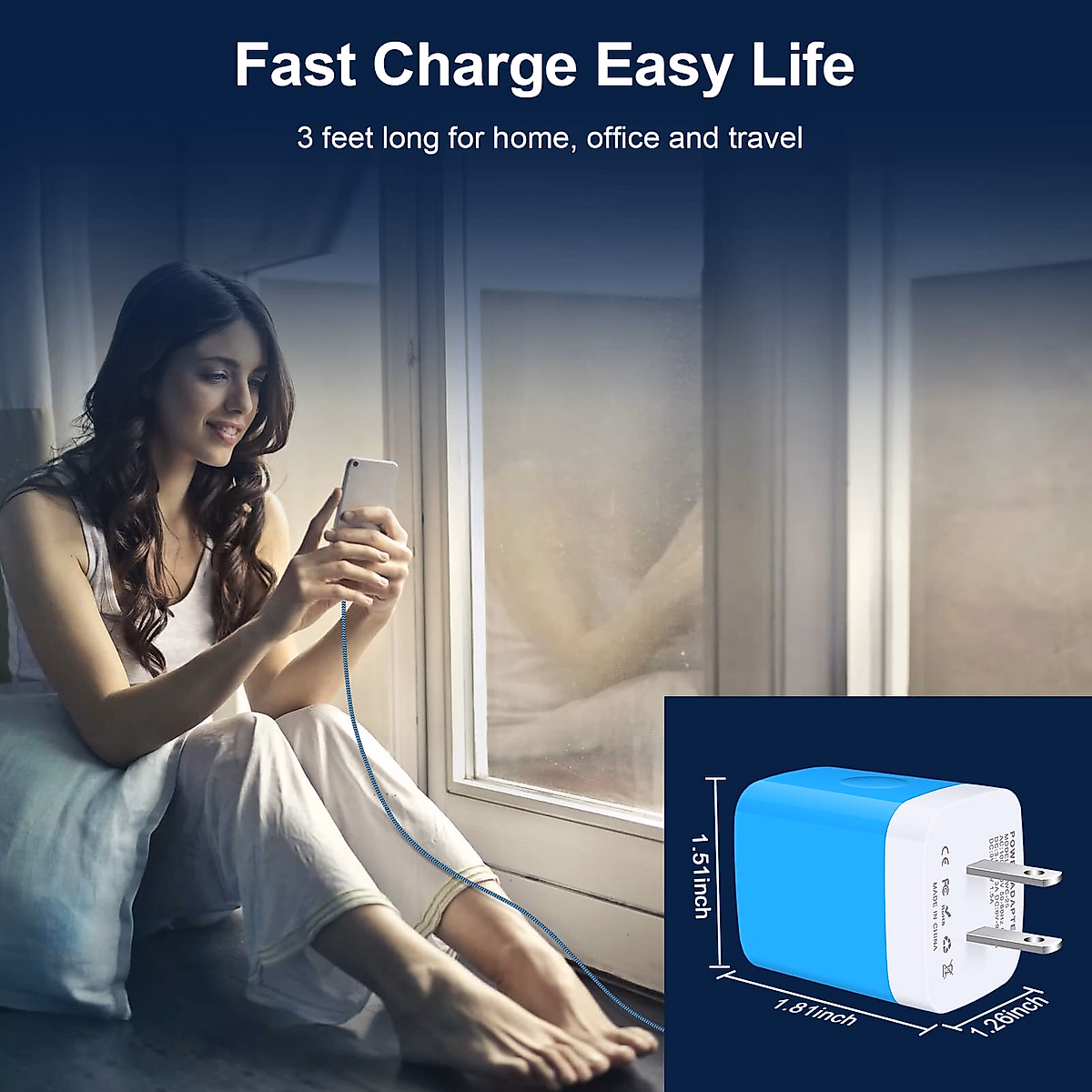 Android Charger, Fast Charger for Samsung Galaxy S22 A13 A23 5G A53 A04s A03s S21 S20,LG G8 G8X G7 G6 G5 V20 V30 V30S V40 V50 V60 ThinQ,LG K51 K92, Type C Charger Block C Charger Cable Fast Charging