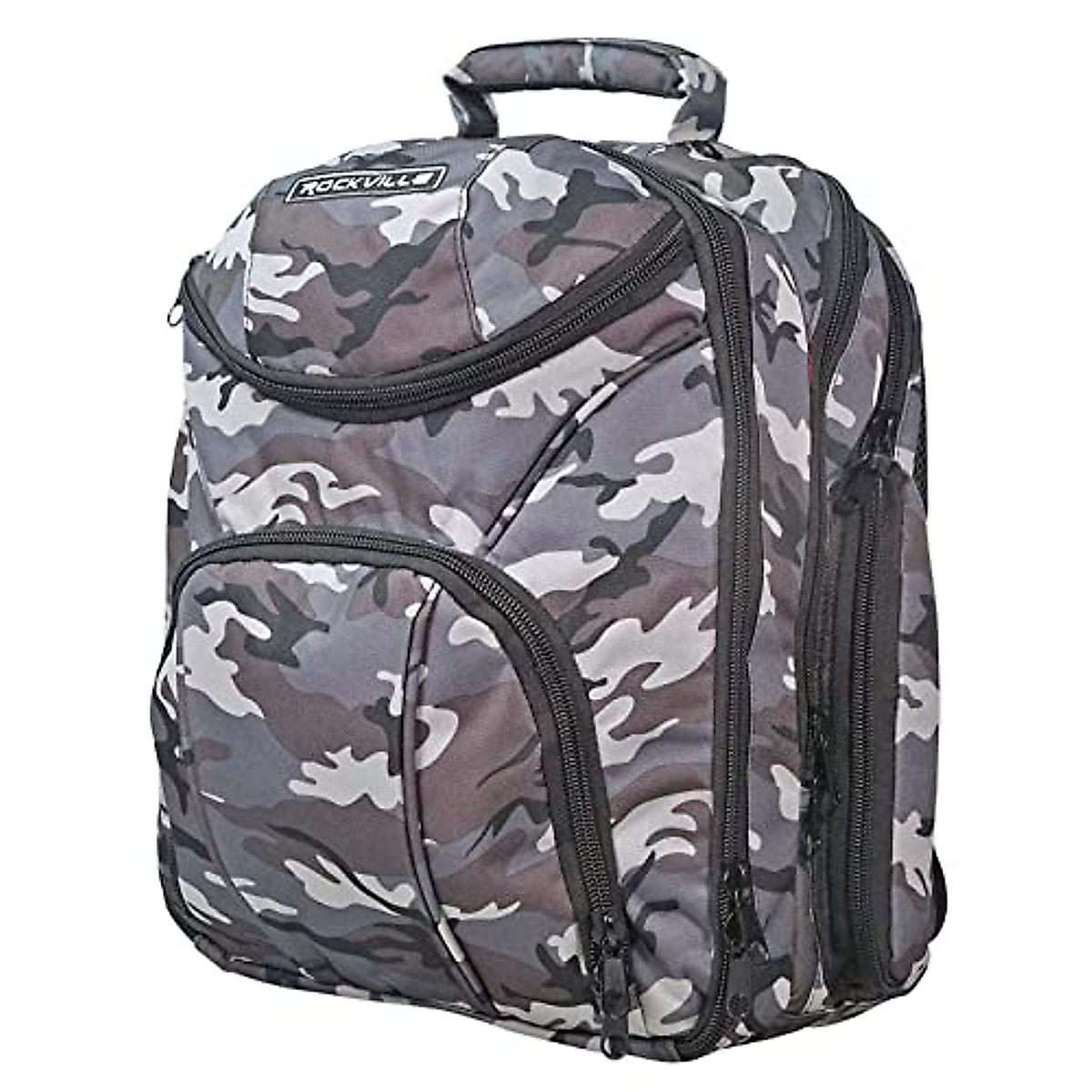 RockvilIe DJ Mixer Case Travel Camo Backpack Bag Fits 19"w x 20"h x 13"d