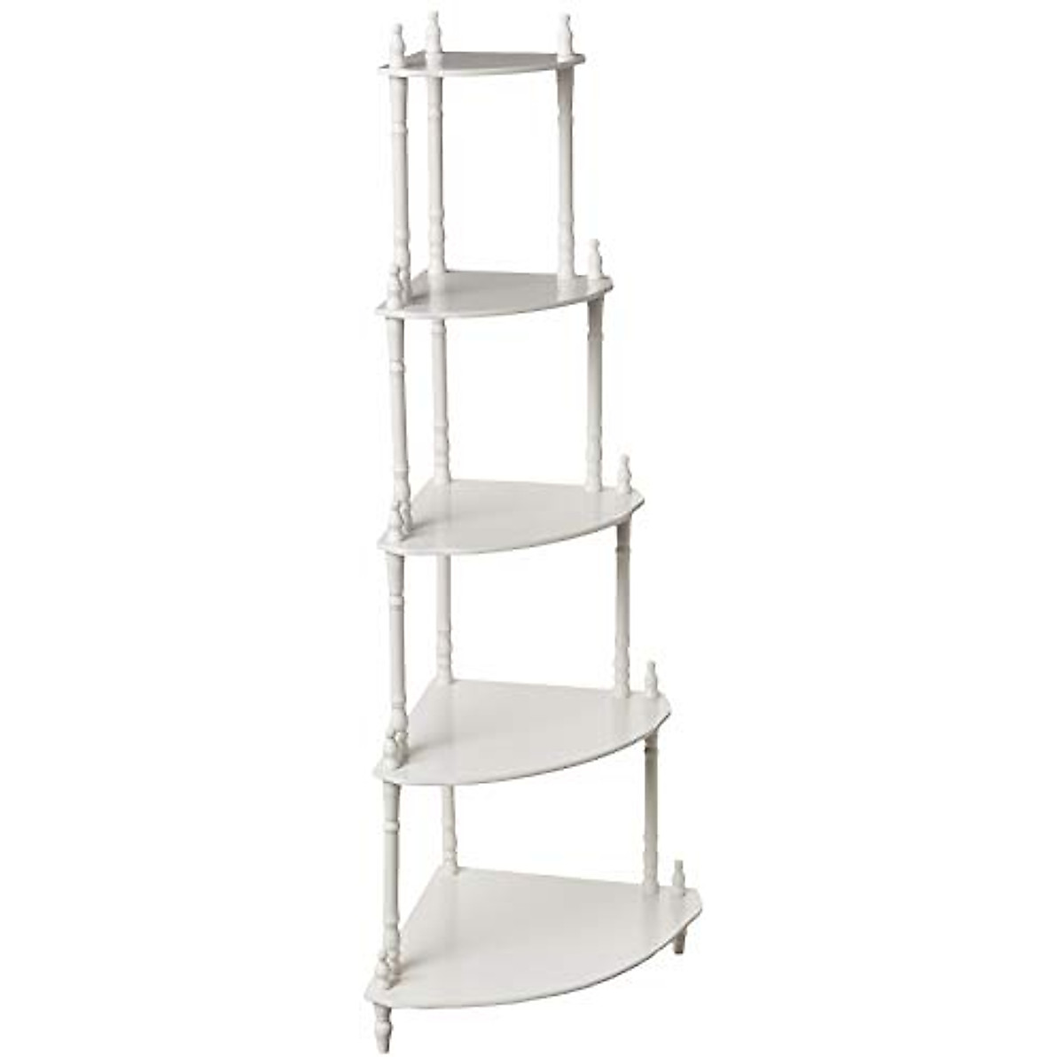 Frenchi Home Furnishing 5-Tier Corner Stand, White