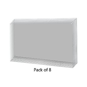 Marketing Holders Clear Cage Edge Liner 8" x 12" Pliable Pack of 8 Pet Rabbit & Guinea Pig cage Urine Guard Side Lining Less Mess Cage Sidng Sheets