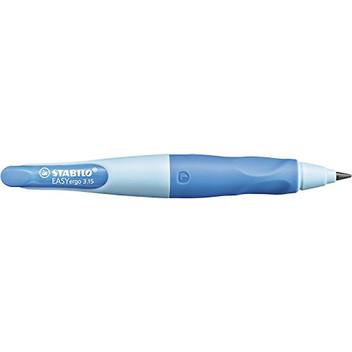Handwriting Pencil - STABILO EASYergo 3.15 - Left Handed - Light Blue/Dark Blue + Sharpener