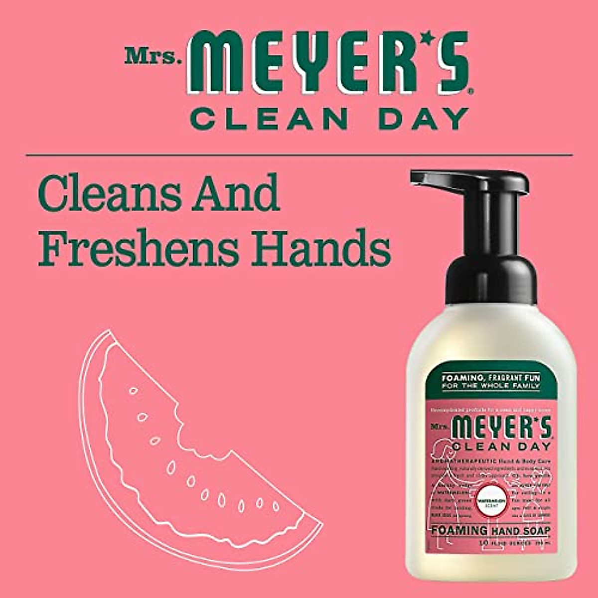 MRS. MEYER'S CLEAN DAY Foaming Hand Soap, Watermelon Scent (10 Fl oz (Pack of 4))