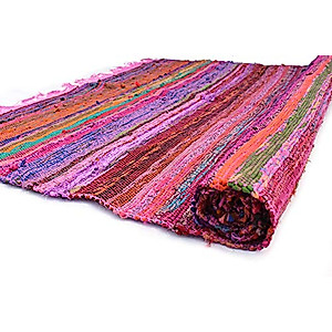 Handmade Braided Chindi Rug, Rag Rug, Area Rug, Carpet Rug, Runner Rug 3x5 Foot, 4x6 Foot, 5x7 Foot, Carpet Area Rug (3x5 Ft (36x60 Inch))
