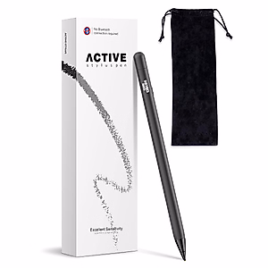 Stylus for iPad,Stylus for iPhone, Rechargeable Stylus Pen,1.4mm Fine Tip for Drawing and Writing, Compatible iPad Pro/iPhone and iPad/iPad Mini/iPad Air (Black)