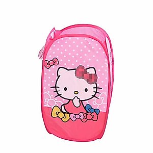 Eiodlulu Crtoon Pop Up Mesh Laundry Hamper Room Collapsible Storage Bin Lightweight Basket For College Dorm Home Travel Camping 22 * 13.5 * 13.5 inches (B)