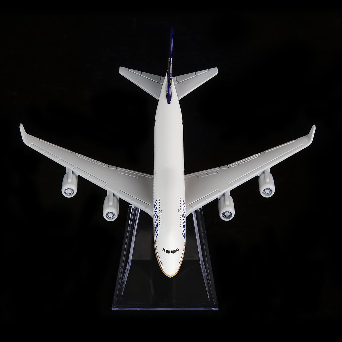 24-Hours Airplane Model United Airlines B747 Plane Model Alloy Metal Aircraft Model Birthday Gift Plane Models Chiristmas Gift 1:400