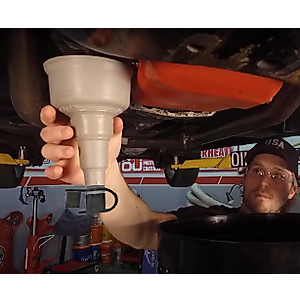 Oil Udder X Oil Change Tool - Oil Filters up to 2.75" Diameter, Spill Free Oil Filter Removal, Magnetic Drain Plug Catch, Flexible Funnel for Mess Free Oil Changes, Engine Oil Funnel with Magnet