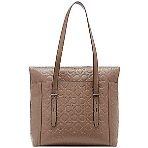Calvin Klein Aurora Tote, Taupe Emboss