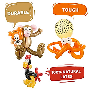 Deluxe Balloon Animal Kit with Web App 150 Balloons Balloon Pump Stickers Markers