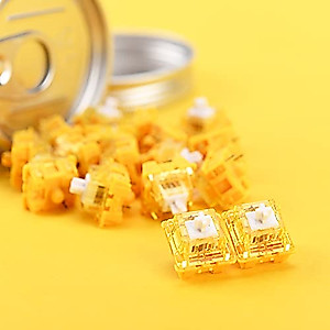 YUNZII Ajazz Diced Fruit Switch, 3 Pins for DIY MX Mechanical Keyboard, 45 pcs (Ajazz Banana Switch)