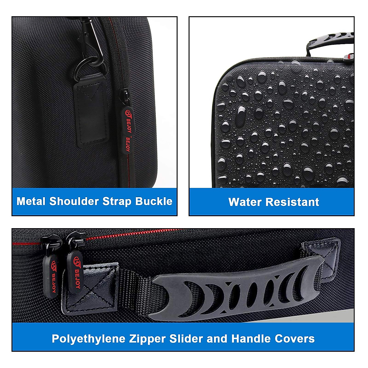 BEJOY Travel Storage Carrying Case for Oculus Quest 2, Oculus Quest All-in-one VR Gaming Headset and Controllers Accessories Travel Protective Bag, Shoulder Strap Storage Bag (Black)