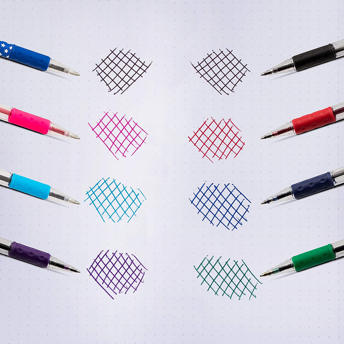 Pentel R.S.V.P. Ballpoint Pen, Fine Line, (0.7mm), Assorted Ink, Clear Barrel, 5 Pack (BK90BP5M)