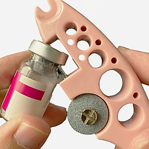 9 pcs Ampoule Opener, Glass Bottle Opener Glass ampoule Cutter Portable Multifunctional Vial Cap Remover with Grinding Wheel Ampoule Cutting Device for Home Use