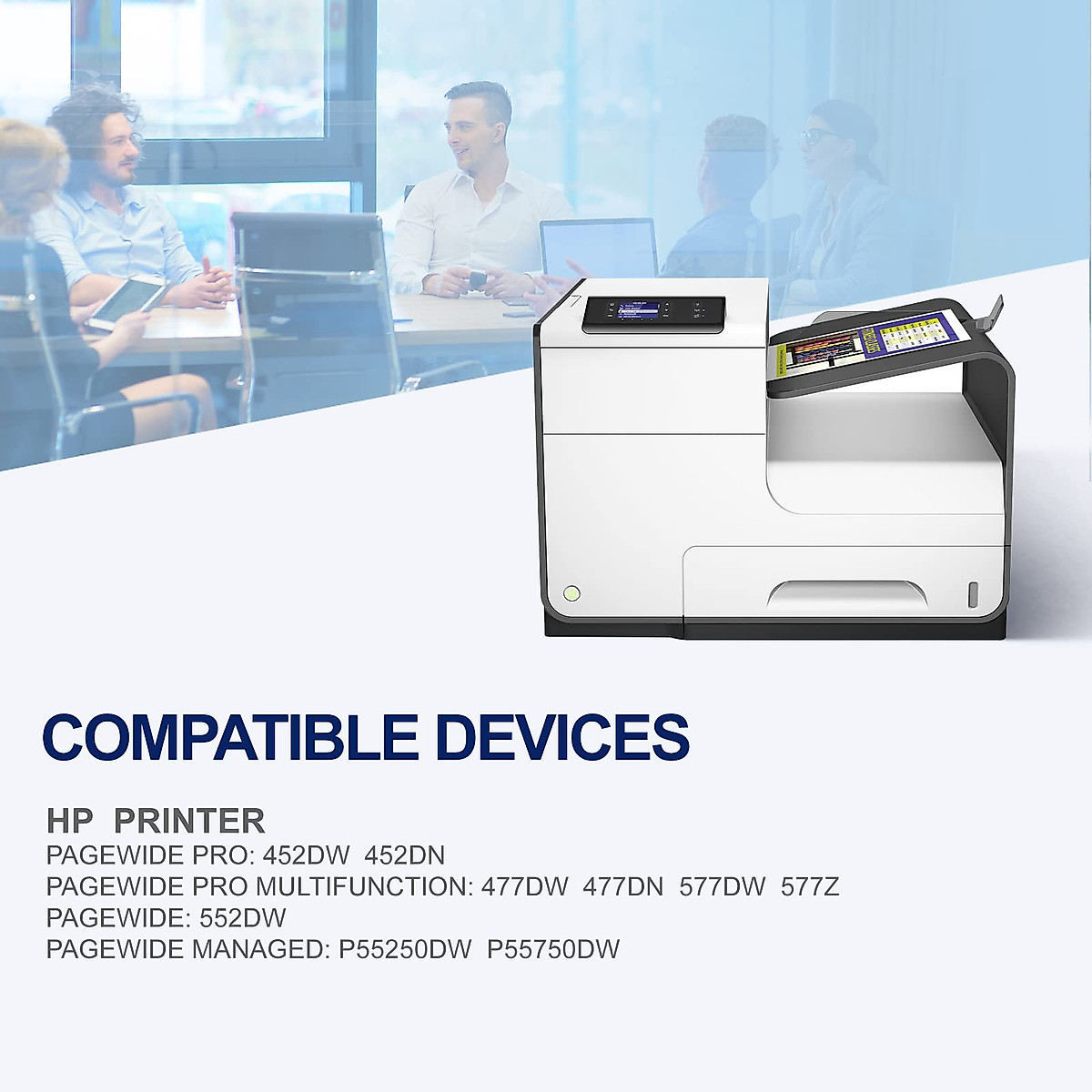 ESTON 972X Compatible Ink Cartridge Replacement for HP 972X 972 X Work with PageWide Pro 477dw 577dw 452dw 577z 552dw 452dn P55250dw Printers(1Black, 1Cyan, 1Maganta, 1Yellow)…